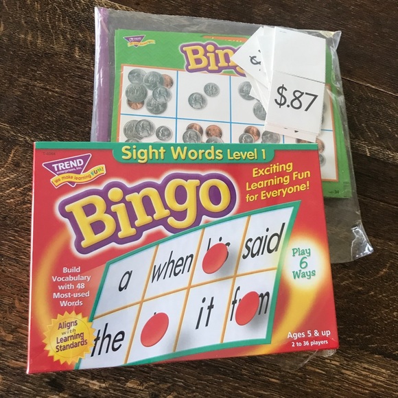 Other | Trend Sight Words And Money Bingo | Poshmark